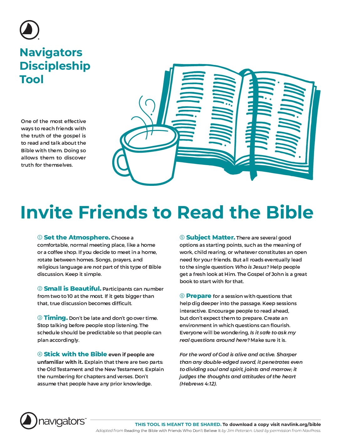Invite Friends to read the Bible - Navigators Workplace